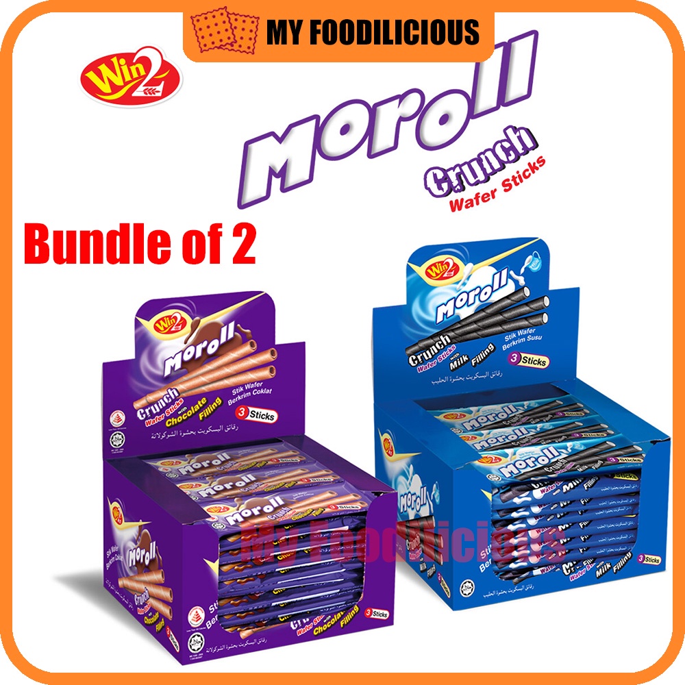 Win2 Moroll Crunch Wafer Sticks Milk / Chocolate Filling | Shopee Singapore