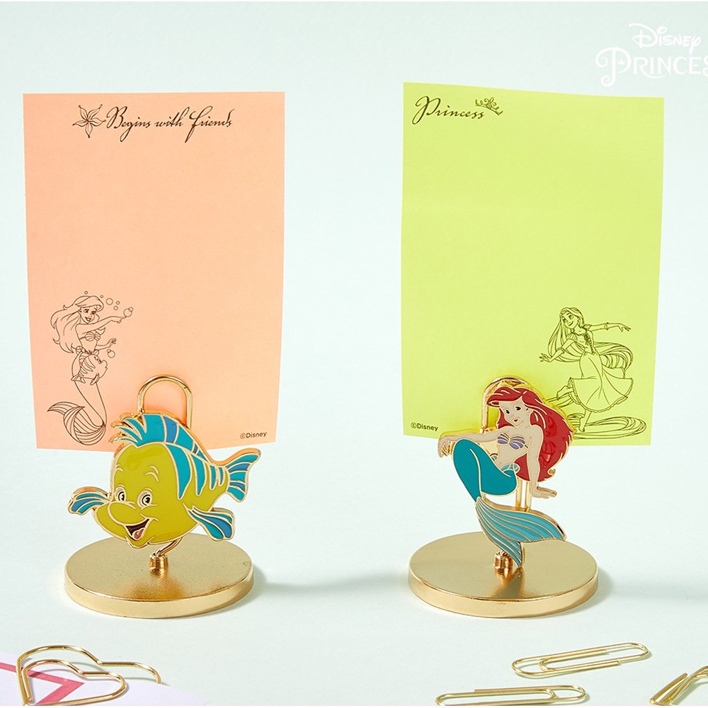 Korea Daiso The Little Mermaid Halibut Office memo Clip Business Card ...