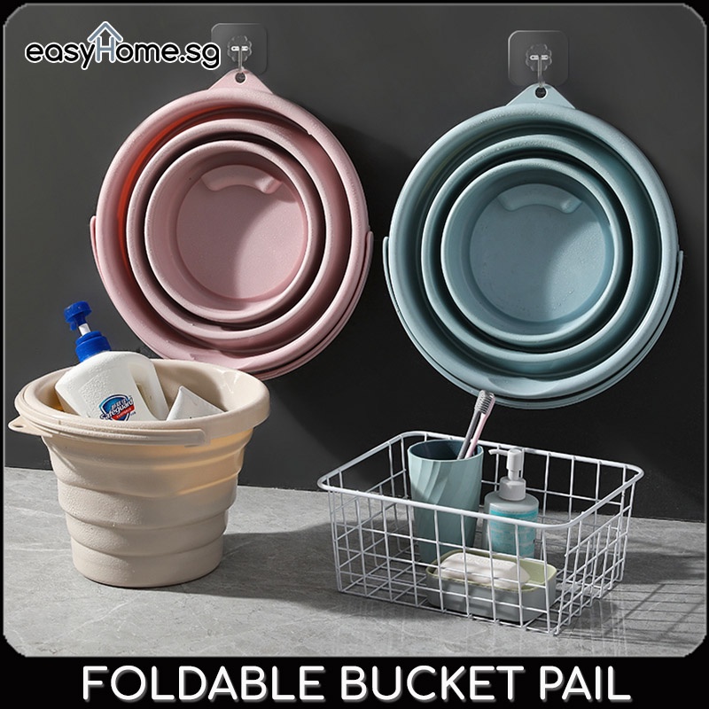 Easyhome.sg Collapsible Foldable Pail Bucket home kitchen bathroom ...