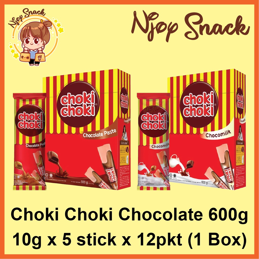 450g CHOKI CHOKI CHOCOLATE 1 BOX (9g x 5 stick x 12pkt) | Shopee Singapore