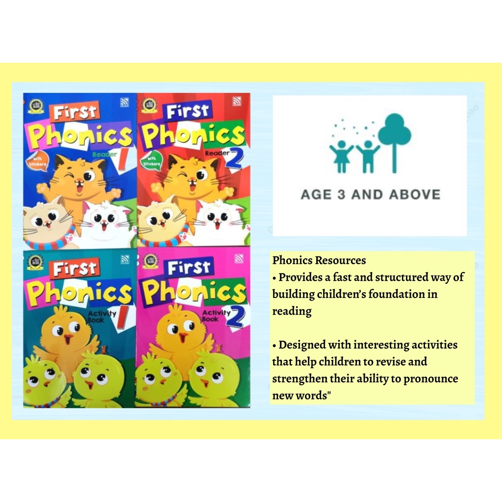 First Phonics Reader & Activity Book 1-2 (3 years and above) (Preschool ...