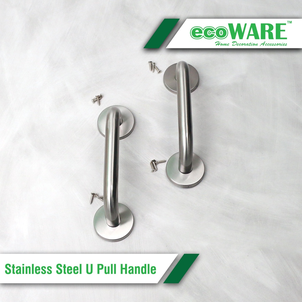 ecoWARE Stainless Steel U Pull Handle Heavy Duty Glass Door Round Bar ...