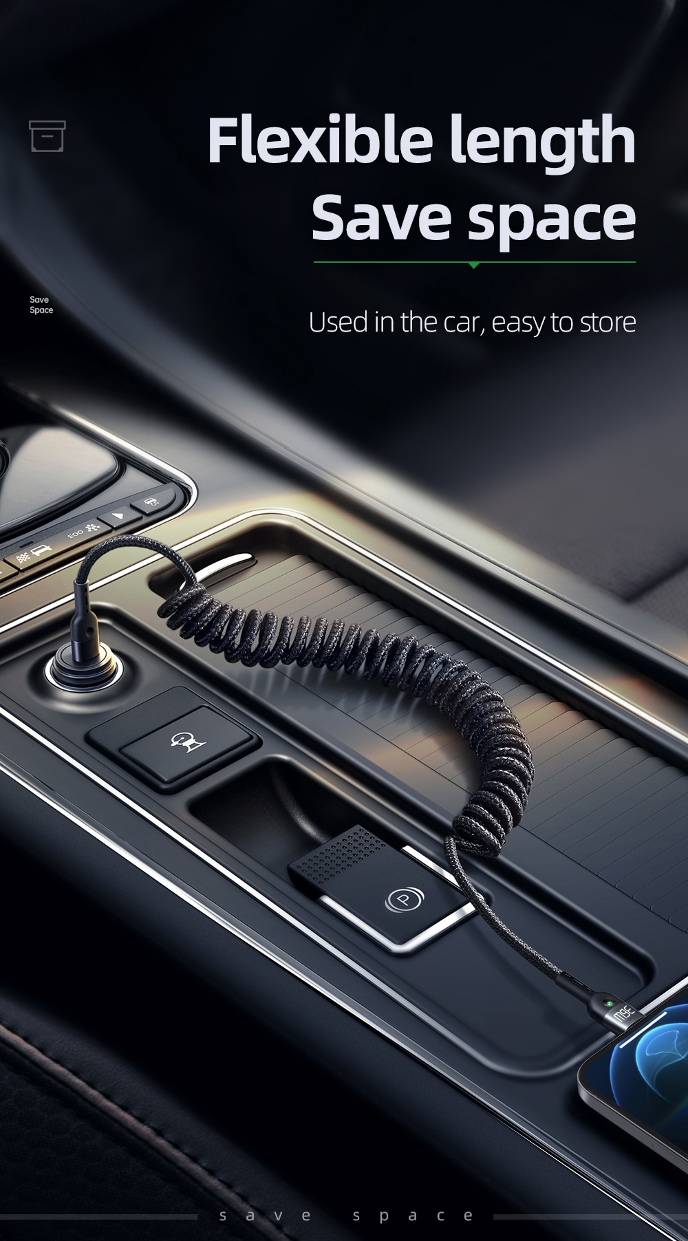 Mcdodo Spring Data Cable 60W Type-C / PD36W iP 14 Pro Max 13 12 11 XR 8 ...