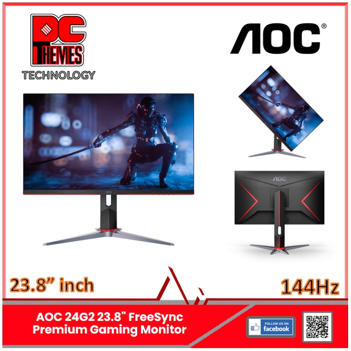 AOC 24G2 23.8" FreeSync Premium Gaming Monitor | Shopee Singapore