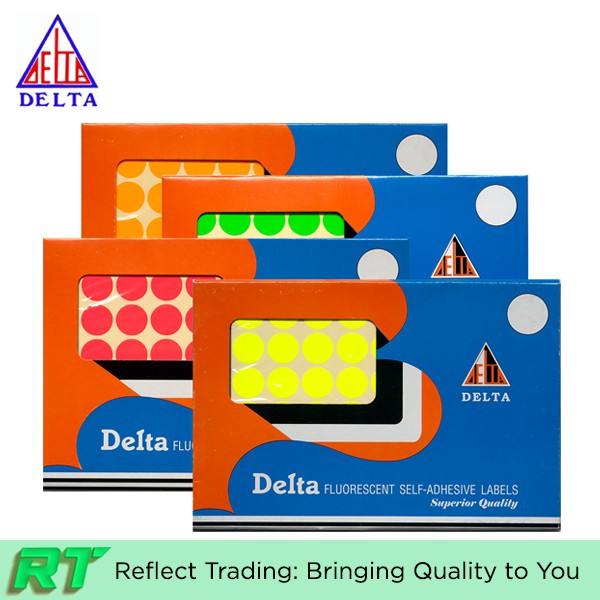 Delta Round Fluorescent Sticker Labels, Temperature Checks, Entrance ...