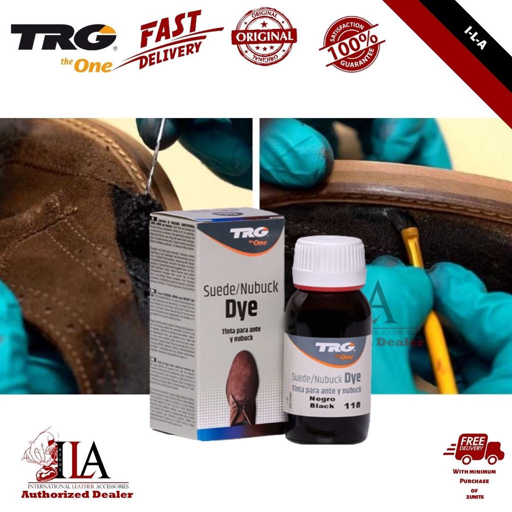 TRG The One Suede/Nubuck Dye (Leather Dye), 50ml Jar Free Brush Made in ...