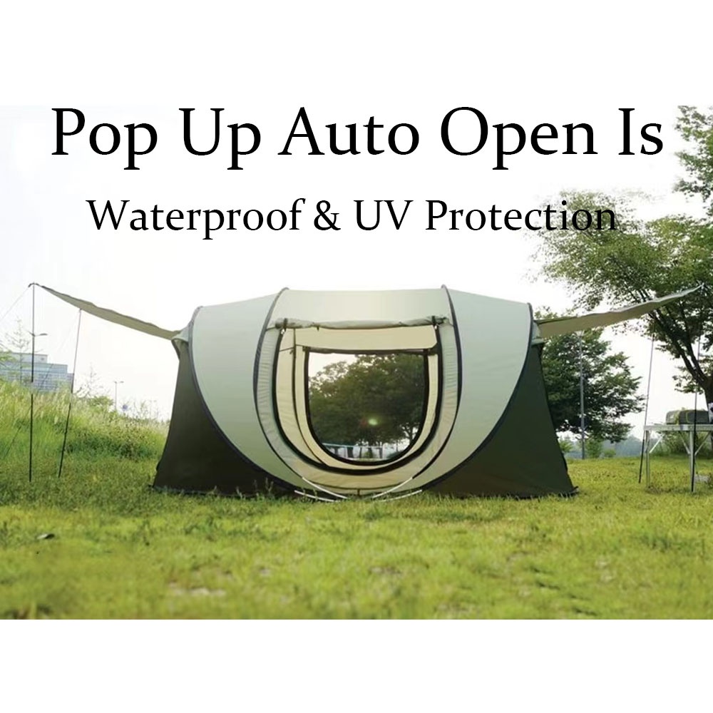 Available 】Pop Up Tent/ Automatic Camping tent/ Large Family Tent/ 3-6 ...