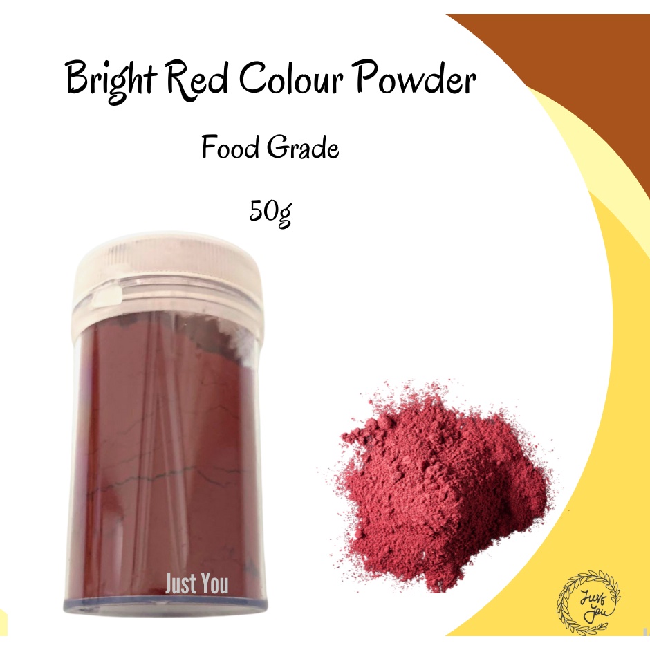 Bright Red Colour Powder (Food Grade) 红色粉 50g | Shopee Singapore