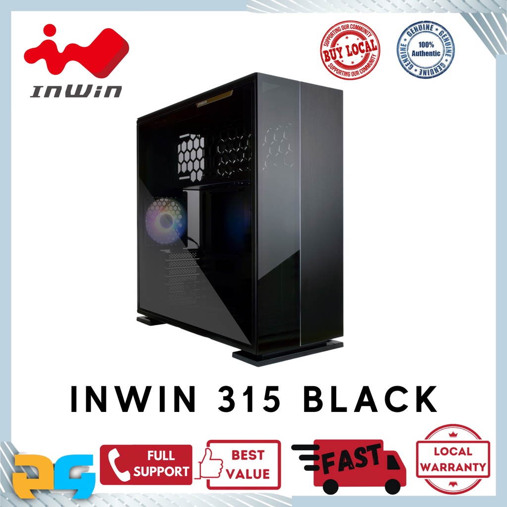 InWin 315 Black Chassis Mid-Tower EATX | Shopee Singapore