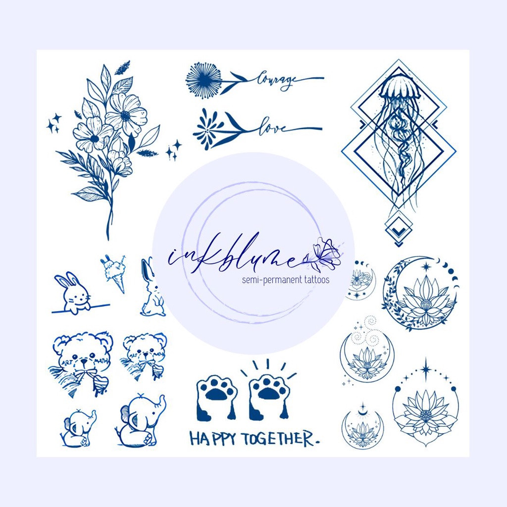 Jagua Ink / Temporary Tattoo / Lasts Up To 2 Weeks / Semi-Permanent ...