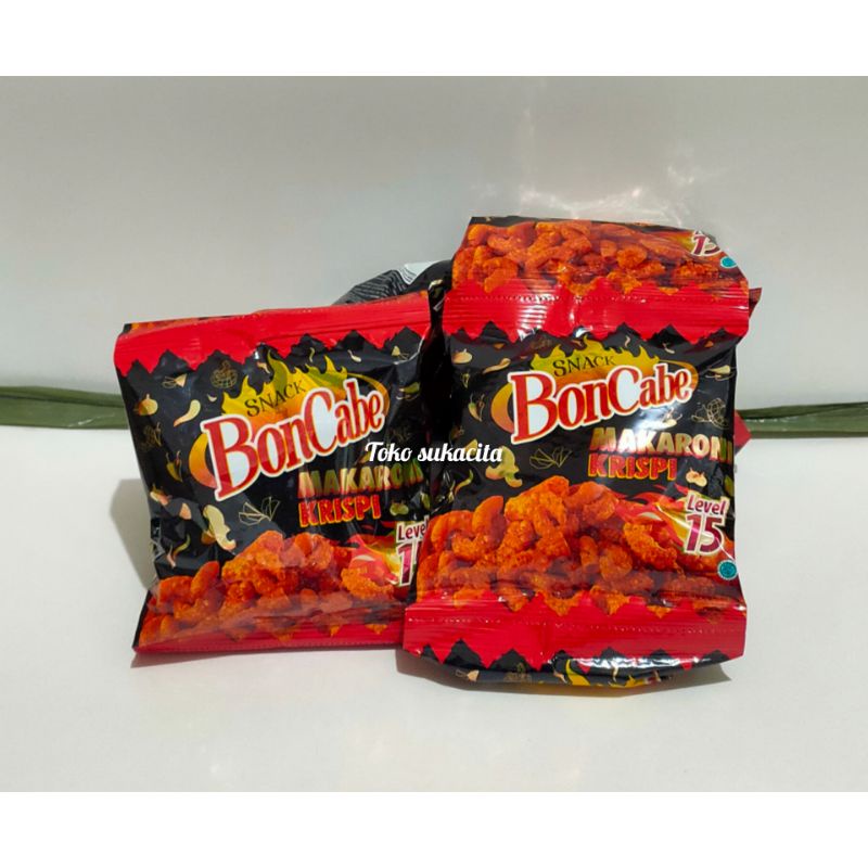 BonCabe snack crispy macaroni level 15 (10 sachets) | Shopee Singapore