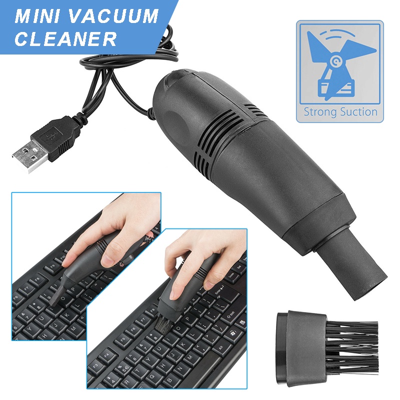 Mini USB Keyboard Vacuum Cleaner PC Laptop Computer Brush Dust Cleaning ...