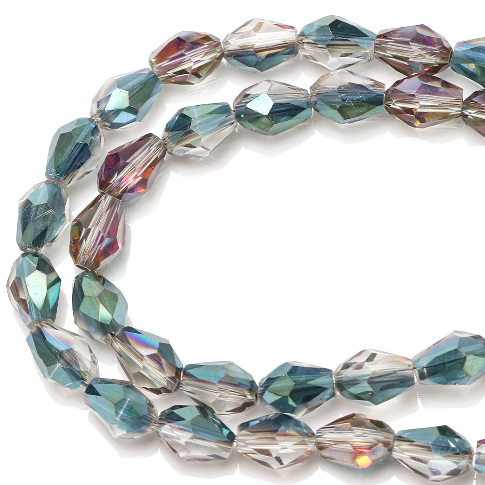 3X5mm 100Pcs AB Glass Drop Beads Faceted Crystal Teardrop Pendants DIY ...