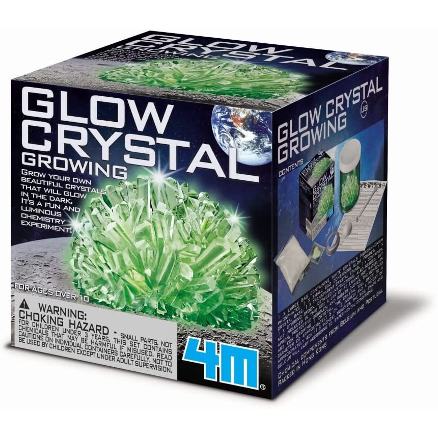 4M Kidz Lab - Glow Crystal Growing Kit- Science Experiment Display ...