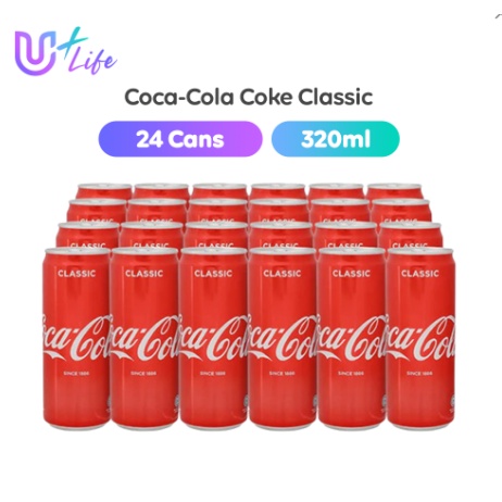 Coke Classic Bundle of 24/48 X 320ml [Min $20 Free Shipping] | Shopee ...