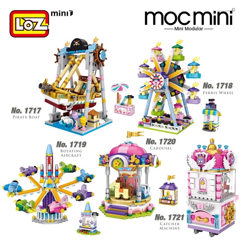 LOZ Mini Block Playground Funfair Building Block Funfair Playground ...