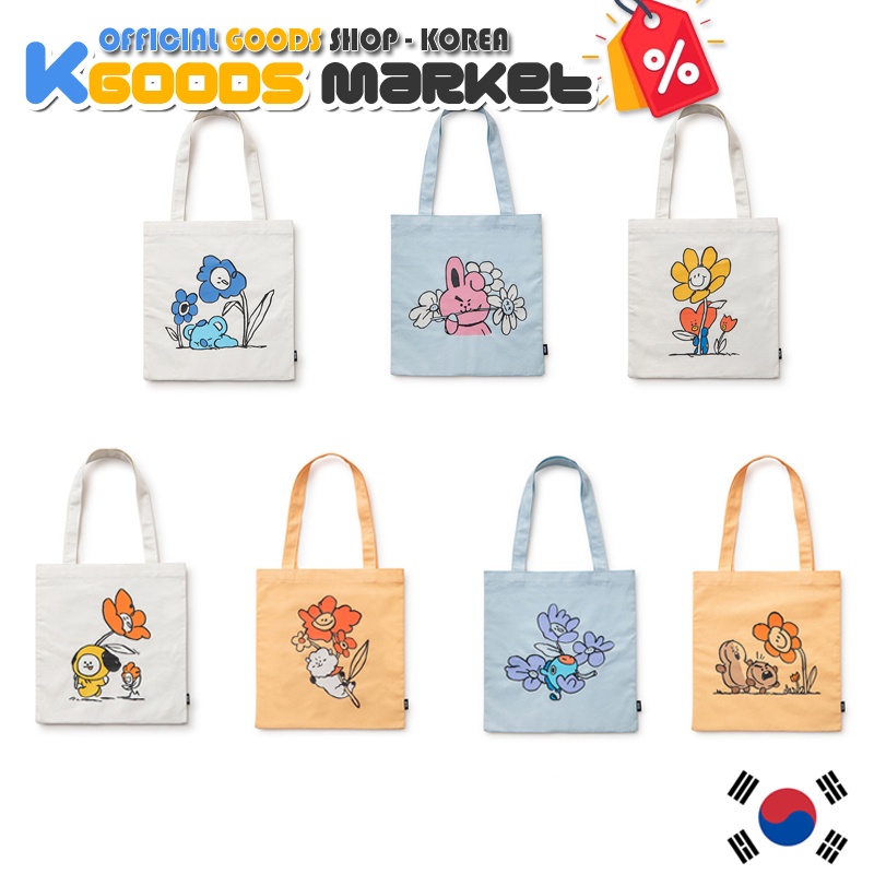 BTS BT21Flower eco bag Line Friends Official Goods | Shopee Singapore