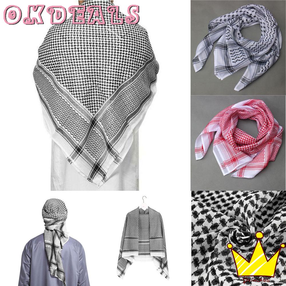 OKDEALS 100% Cotton Arabic Turban Hijab Islamic Traditional Costumes ...