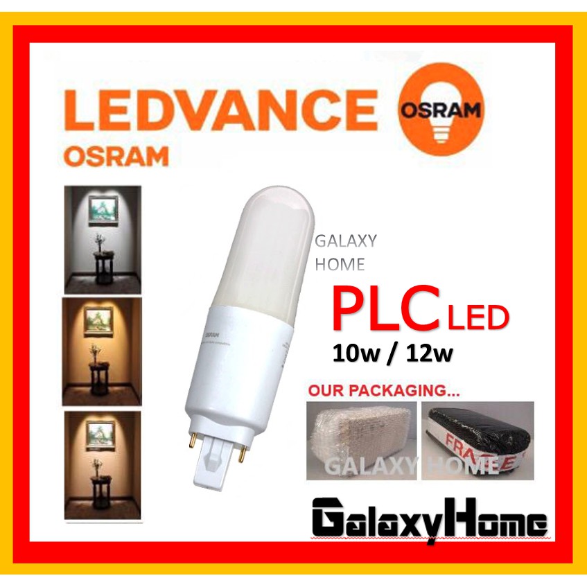 Osram 10W / 12W LED Stick Bulb - PLC Daylight 6500K / Warm White 3000K ...