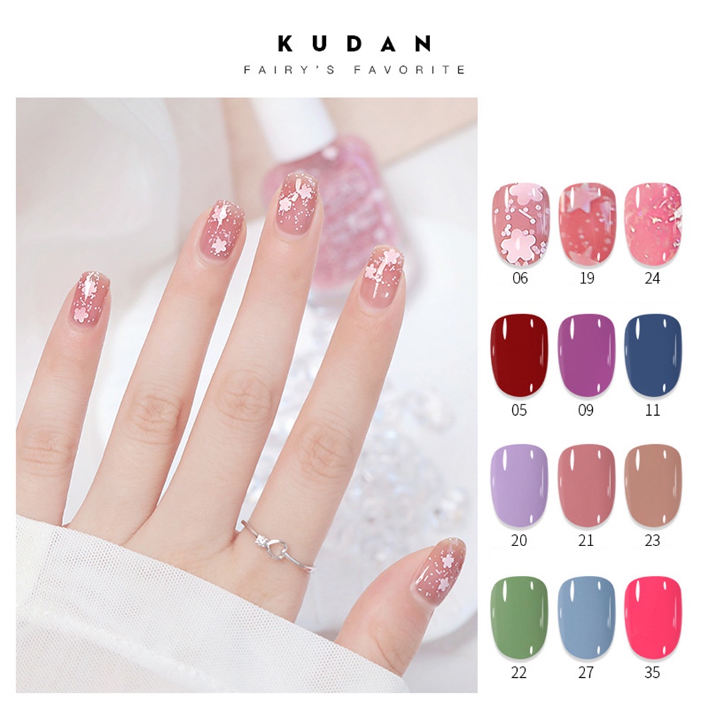 Kudan Water-based Nail Polish No-bake Long-lasting Quick Dry Tearable ...