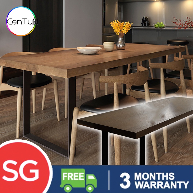 [PRE-ORDER] DK Wooden Dining Table splash proof easy clean scandinavian ...