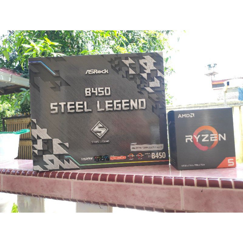 AMD Ryzen 5 5600x + Asrock B450 Steel Legend AM4 Motherboard | Shopee ...