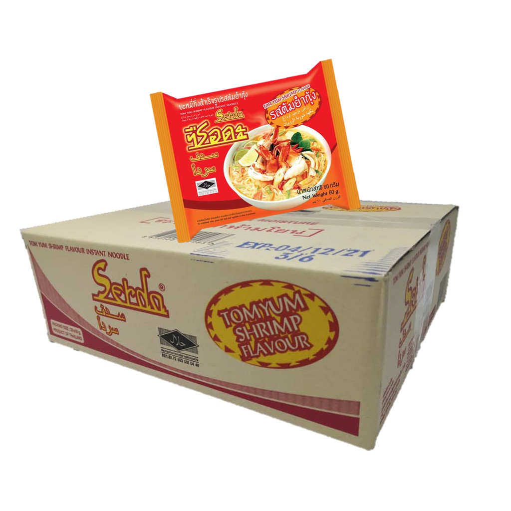 MERAH [BOX] Serda Mi Tom Yam Siam [RED] (60gx5pktsx6bags) - Halal ...