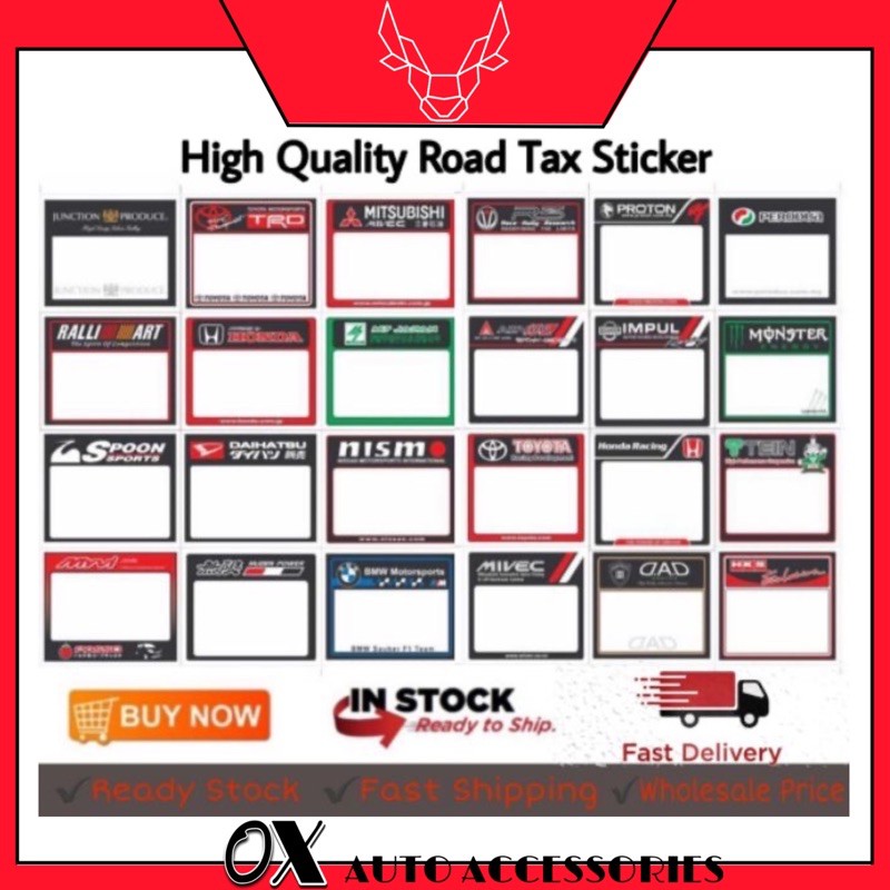 High Quality Car Road Tax Roadtax Sticker Proton Perodua Toyota Honda ...