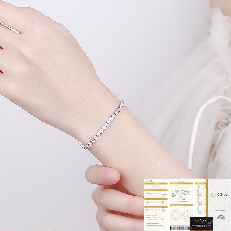 [With GRA Certificate]Moissanite Bracelet Tennis Bracelet Luxurious and ...