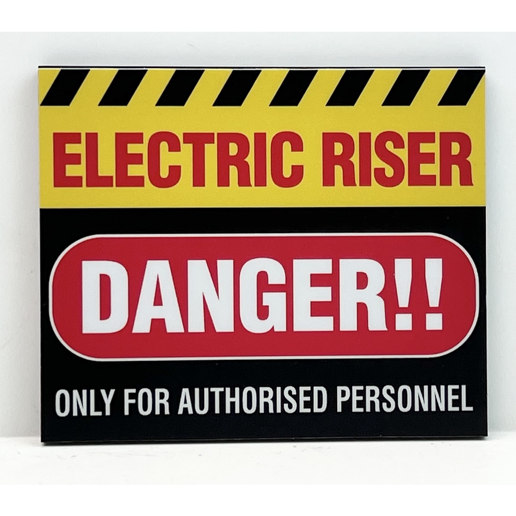 ELECTRIC RISER DANGER !! ONLY FOR AUTHORISED PERSONNEL SIGN | Shopee ...