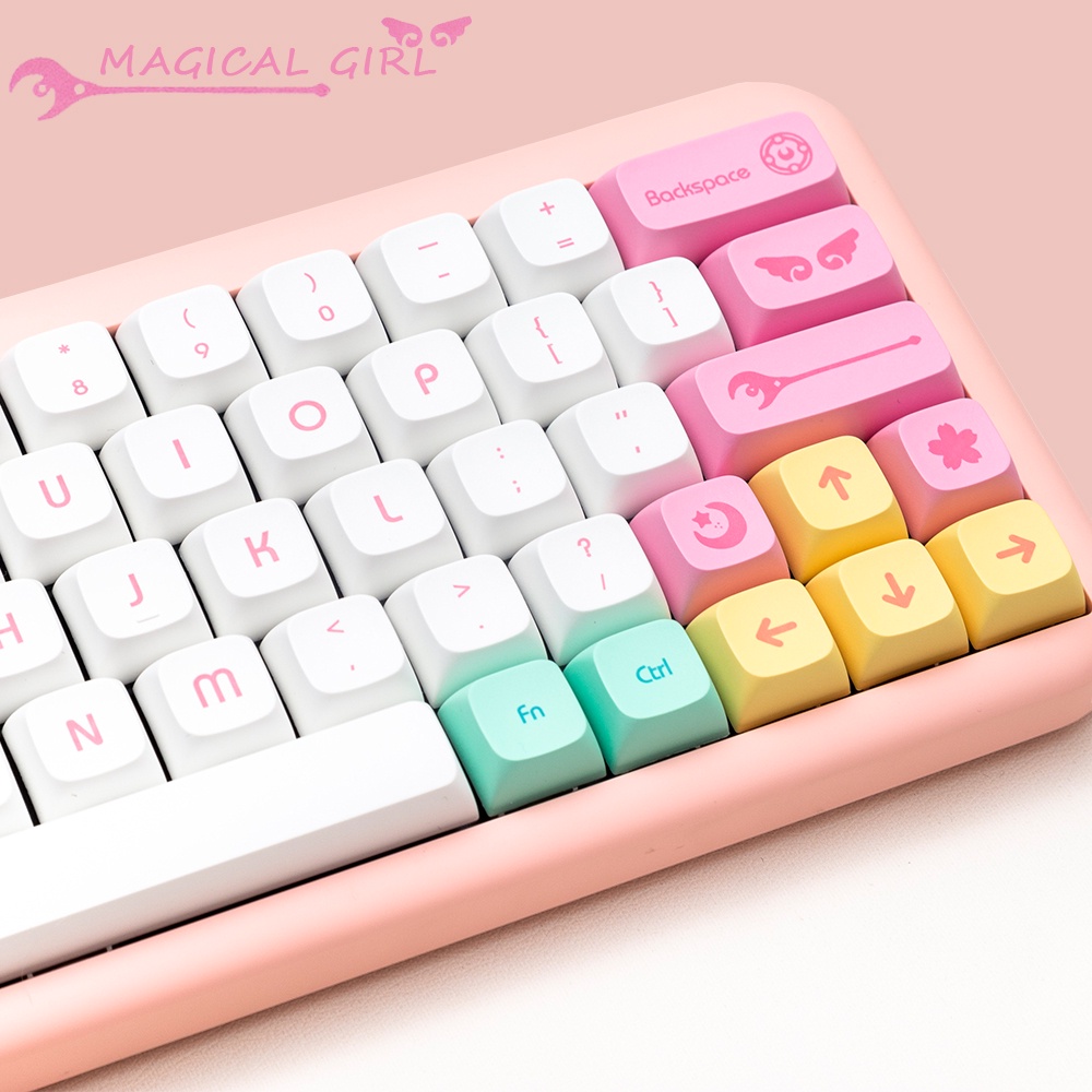Magical Girl Keycap 143keys XDA Profile PBT Compatible with 60/70/80 ...