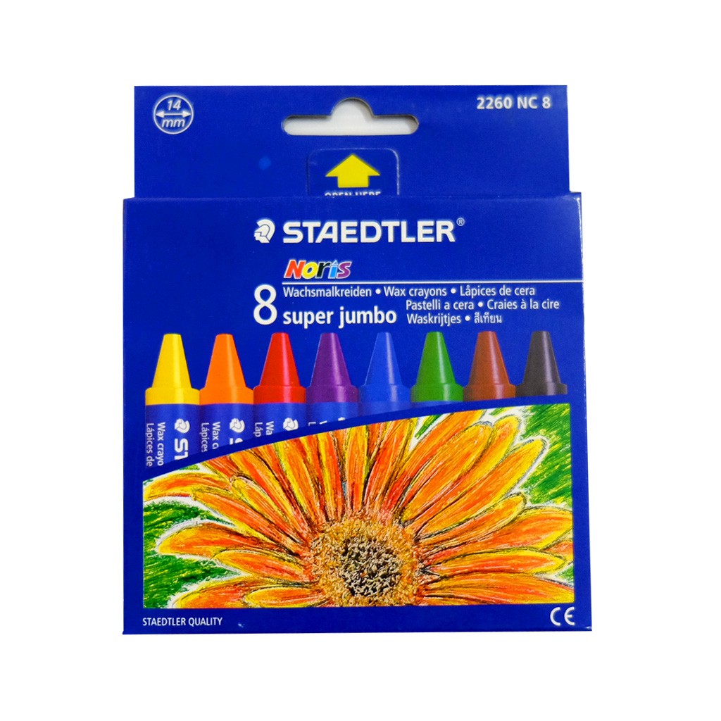 Crayon Super Jumbo 8 Colors: Steadtler Wax Crayons | Shopee Singapore