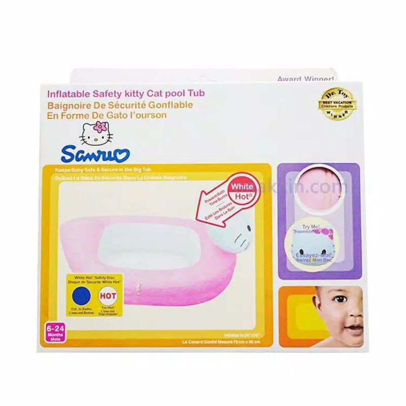 Inflatable SAFETY KITTY CAT POOL TUB HELLO KITTY SANRIO | Shopee Singapore