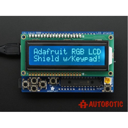 RGB LCD Shield Kit w/16x2 Character Display -Only 2 pins used ...