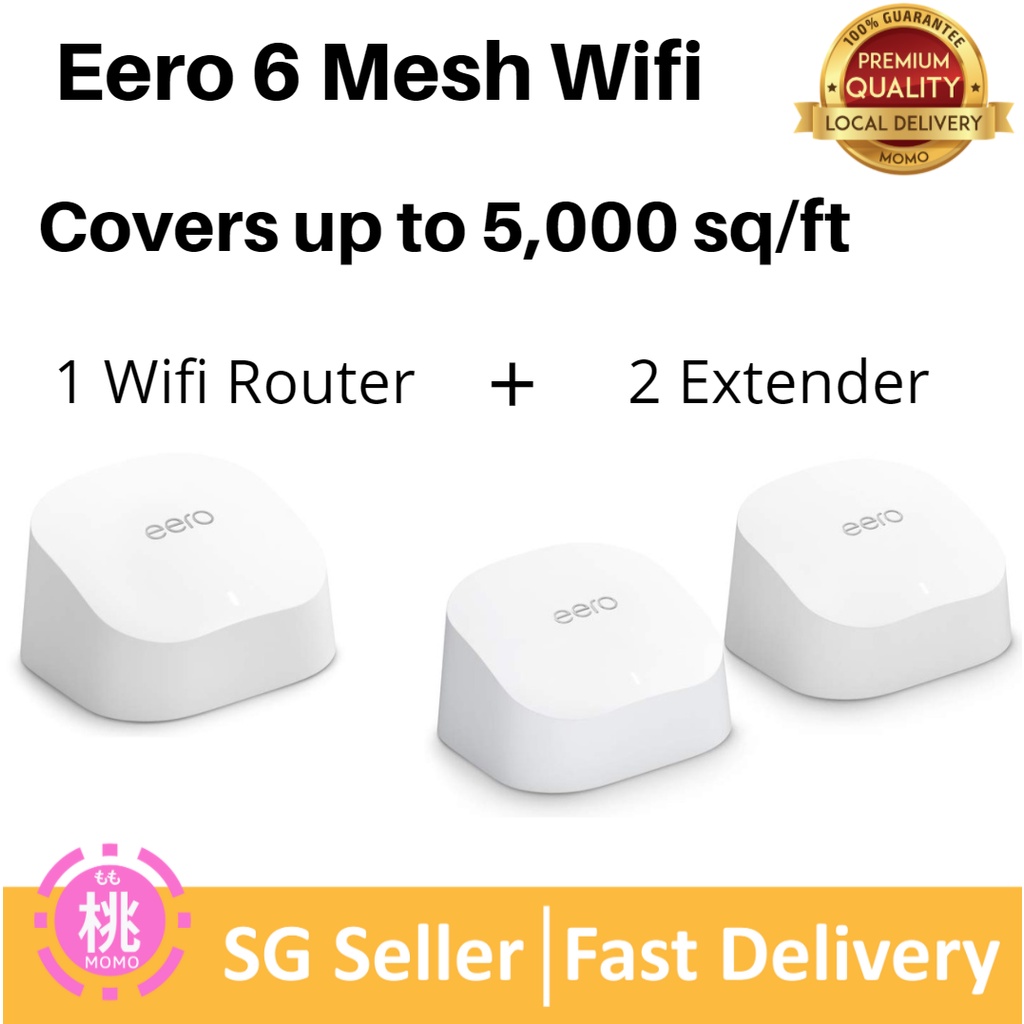 Amazon eero 6 dual-band mesh Wi-Fi 6 router, with built-in Zigbee smart ...