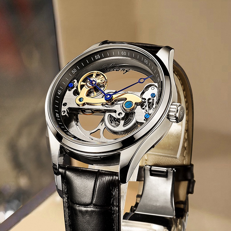 Full-Automatic Hollow Mechanical Watch Men's Korean-Style Fashion ...