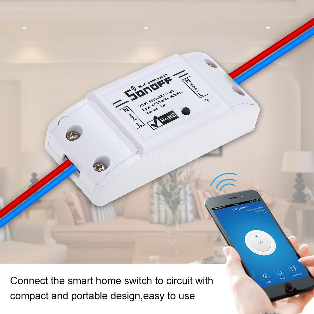 SONOFF Basic Wifi Switch Works with Alexa for Google Home Timer 10A ...