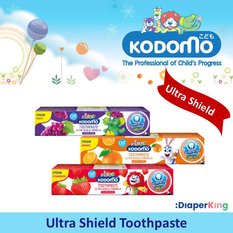 Kodomo Kids Toothpaste - Ultra Shield Formula with Xylitol Plus (40g ...