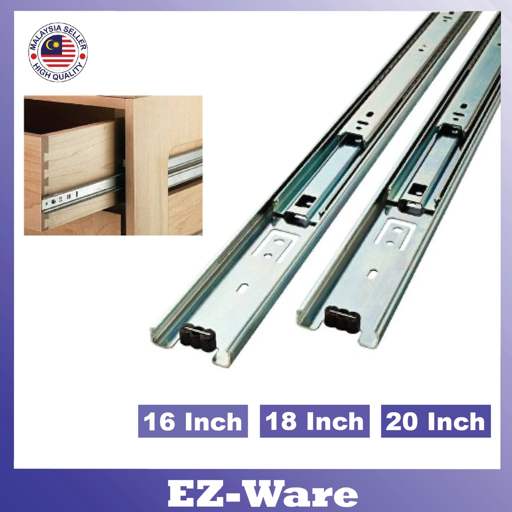 16 to 20 inch Cabinet Heavy Duty Full Extension Drawer Slide Roller ...