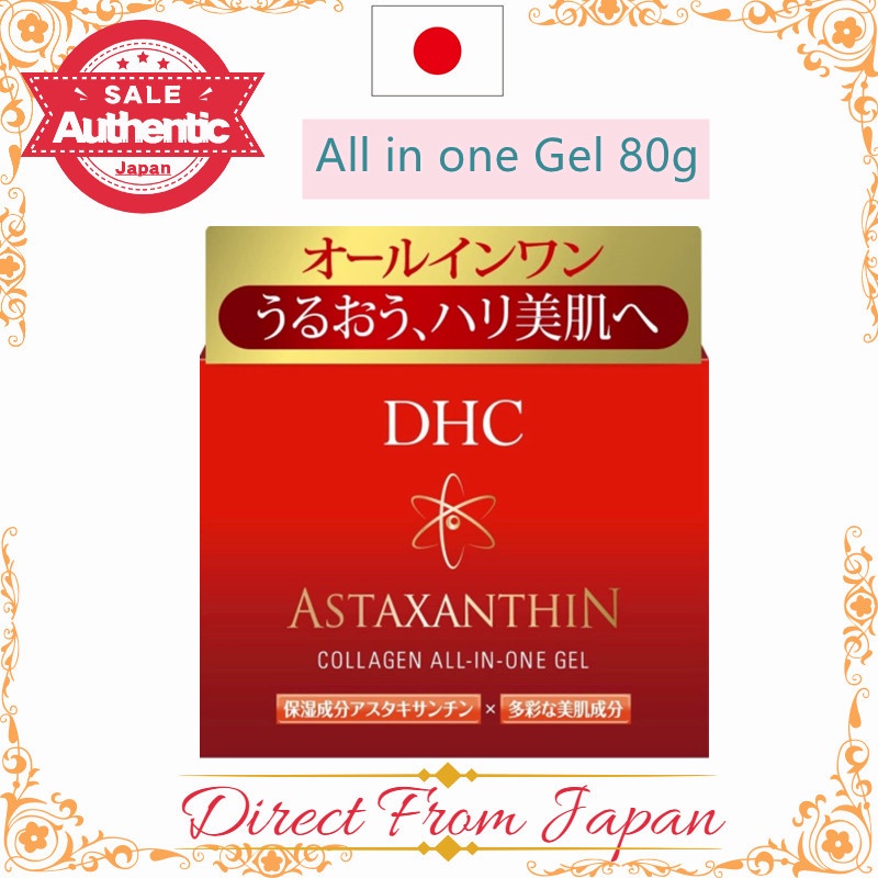 【Direct from Japan】DHC Astaxanthin Collagen All In One Gel Moisturiser Cream 80g ( lotion+gel ...