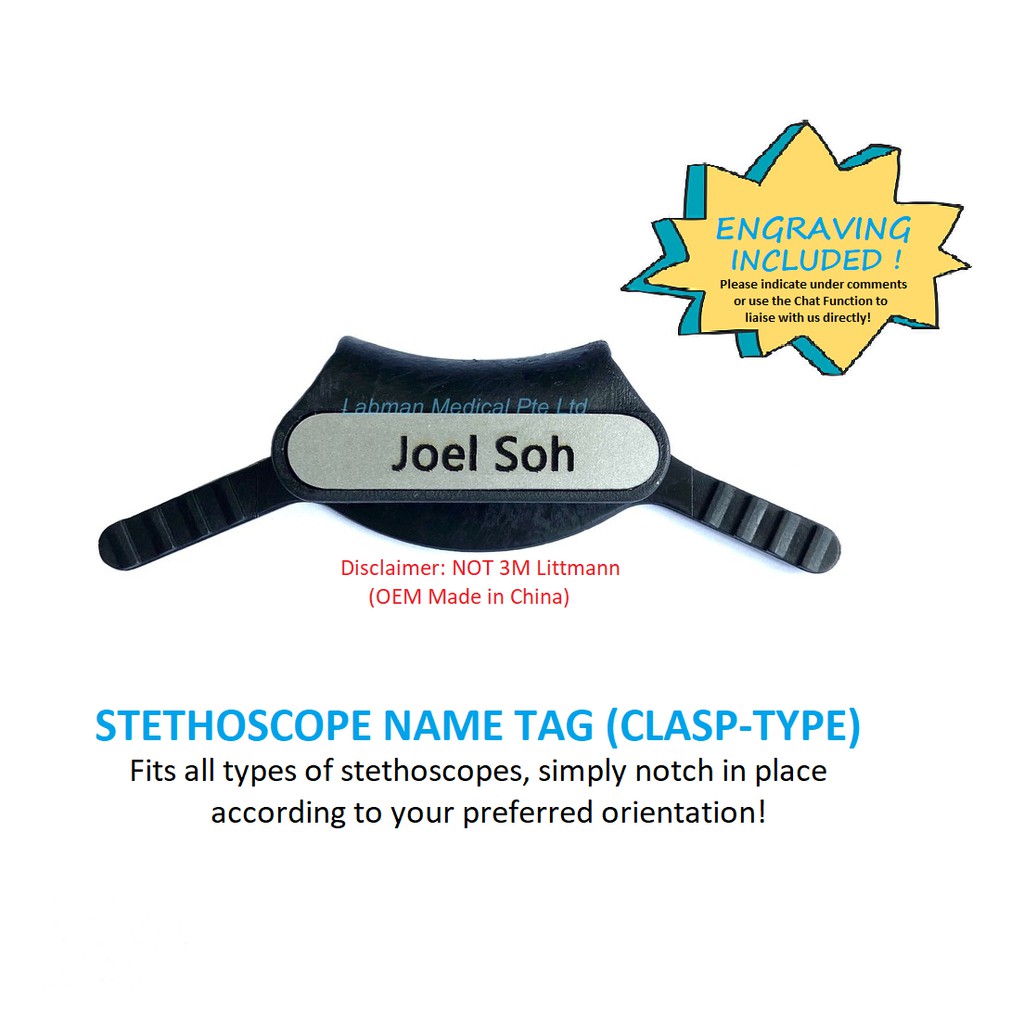 LM Stethoscope Name TagS (clasp type / NEW! WRAP TAGS) by Labman ...