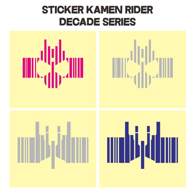Sticker Cutting - Sticker - Tokusatsu - Kamen Rider DECADE DIEND SERIES ...