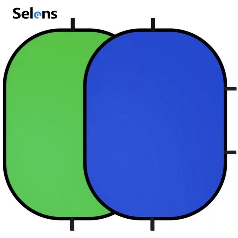 Selens 100x150cm Green Blue Oval Reflector Backdrop Screen Photography ...