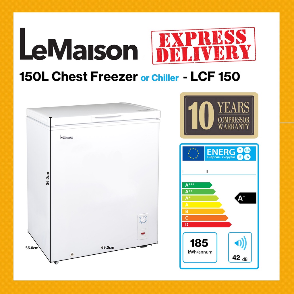 LeMaison LCF150 - 150L Chest Freezer | Shopee Singapore