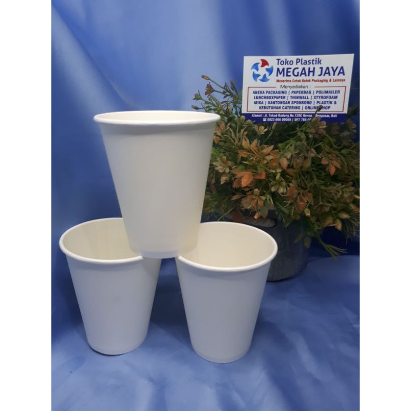 PUTIH Plain Paper Cup (White) | Shopee Singapore