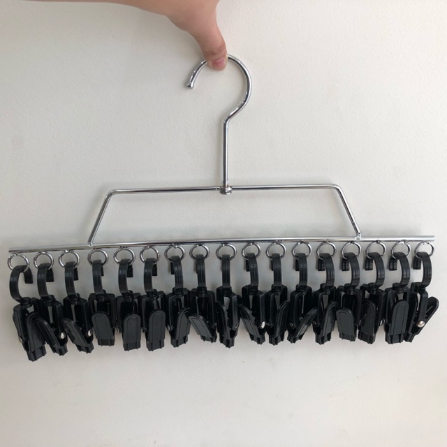 New !! Hanger besi 17 Lubang with Big black clip !! | Shopee Singapore