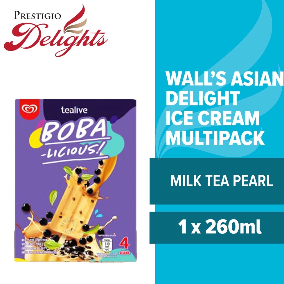 Wall's Asian Delight Milk Tea Pearl Ice Cream Multipack 4x65ml - By ...