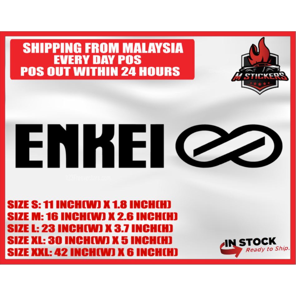 [M STICKERS] ENKEI LOGO CAR STICKER KERETA MYVI BEZZA AXIA ALZA SAGA ...