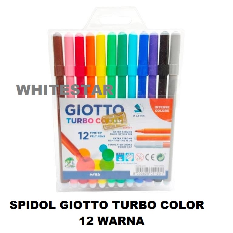 Giotto marker 12 colors - turbo color | Shopee Singapore