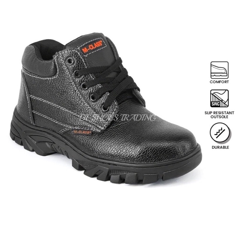 M.CLASS Safety Boots Shoes Steel Toe Cap Middle Cut Low Cup Kasut ...